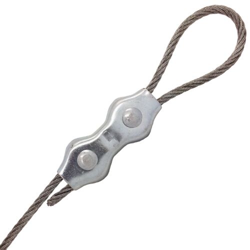 5mm Zinc Plated Duplex Steel Wire Rope Grip | Wire Rope Shop
