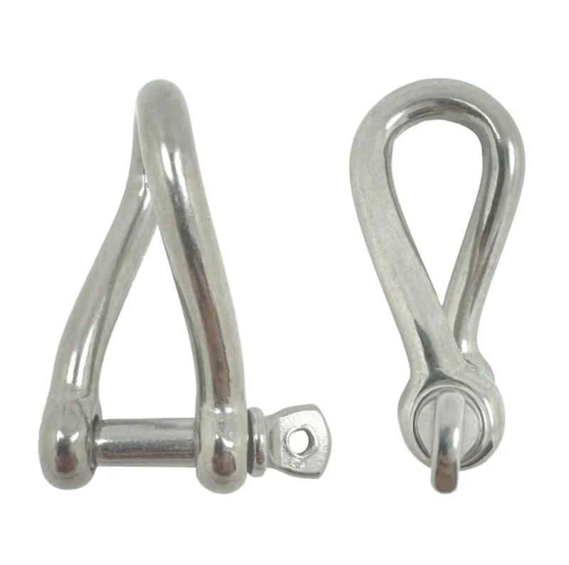 Stainless Steel Twisted D Shackles | Wire Rope Shop