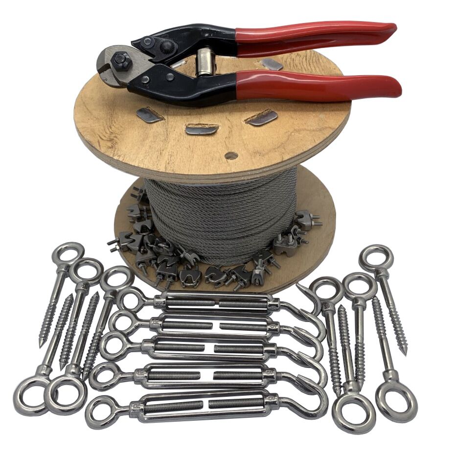 Stainless Steel Wire Rope Plant Training Kit - 50 Meters | Wire Rope Shop