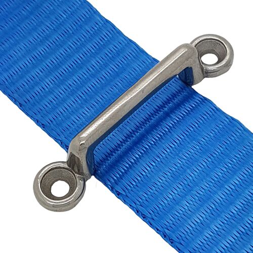40mm Stainless Steel Webbing Bridge Strap with Screws | Wire Rope Shop